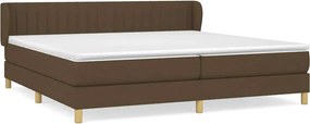 Box spring postel s matrací tmavě hnědá 200x200 cm textil 3126992