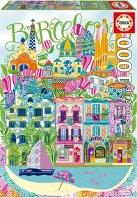 EDUCA Puzzle Car Pintos: Barcelona / 1000 dílků / 48 × 68 cm