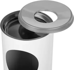 ALDA Cigarette Pillar bílá / Odpadkový koš s popelníkem / 15 l / lakov