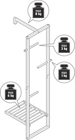 Tchibo - Věšák na šaty - barva: hnědá