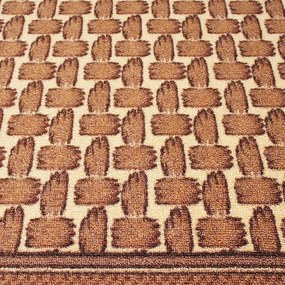 Kusový koberec GRENOBLE hnědá 67 x 350 cm