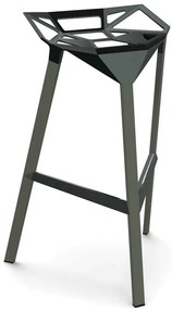 MAGIS - Barová židle STOOL ONE vysoká - šedo zelená