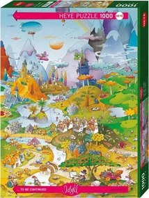HEYE Puzzle Cartoon Classics: Idylka u jezera / 1000 dílků / 50 x 70 c