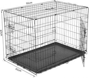 Goleto Přepravní box pro psy 91 x 61 x 67 cm | černý