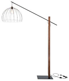 BRITOP Stojací lampa MANDARINE, 1xE27, v. 210 cm Barva podstavy: Bukové dřevo