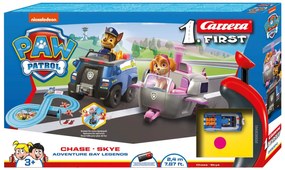 Autodráha Carrera First Paw Patrol/Tlapková Patrola 2,4m plast +2 auta na bat. v krabici 50x30x7cm