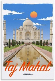 Plechová cedule Taj Mahal Velikost: A4 (30 x 20 cm)