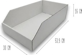 KARTON PAK Úložné boxy na oblečení, organizéry do skříně BÍLÝ KARTON 30x54cm