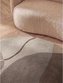 Hnědý/béžový vlněný kulatý koberec ø 160 cm Virelle – Villeroy&amp;Boch