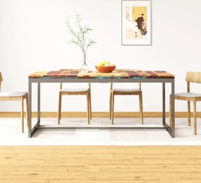vidaXL Jídelní stůl masivní sheeshamové dřevo a ocel 180 cm [244797]