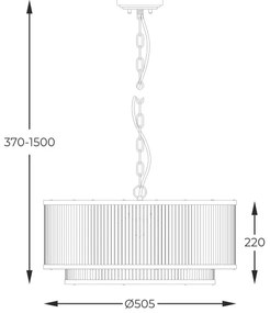 Zuma Line P0528-06H-P7AC - Lustr na řetězu SERGIO 6xE14/60W/230V černá