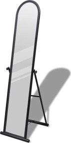 vidaXL Volně stojící podlahové obdélníkové zrcadlo [240580] Barva: Černá