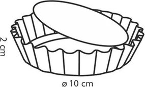 TESCOMA Forma s vlnitým okrajem a odnímatelným dnem DELÍCIA ø 10 cm, 4 ks