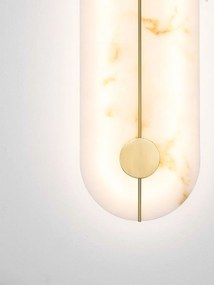 Krémové/v mosazné barvě LED nástěnné svítidlo v dekoru kamene Aider – Nova Luce