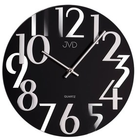 Nástěnné hodiny skleněné JVD design 290x290x45mm
