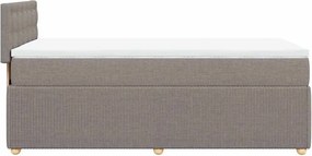 Box spring postel s matrací taupe 80x200 cm textil 3289601