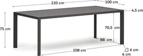 Zahradní jídelní stůl 100x220 cm Culip – Kave Home