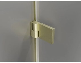 Mexen Lunar-B, pravostranný výklopný sprchový kout 85 x 80 cm, 8mm čiré sklo, zlatý kartáčovaný - 832-085-080-55-00-P