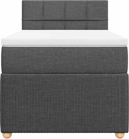 Box spring postel s matrací tmavě šedá 90x200 cm textil 3287340