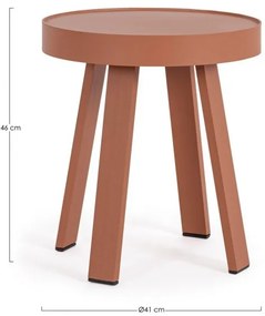 BIZZOTTO Zahradní konferenční stolek SPYRO červená 41 cm 0663523