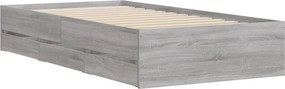 Rám postele se zásuvkami šedý sonoma 75x190 cm kompozitní dřevo 3207334