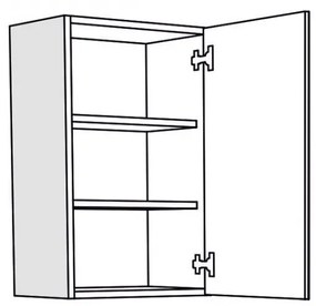 Horní skříňka IN MDF V 45 - bílá lesk