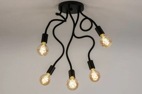 Stropní černé svítidlo Flexi Bulb 5 Black