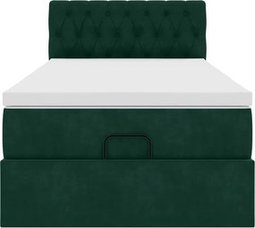 Osmanský rám postele s matrací tmavě šedá 80x200cm samet 3311810