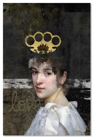 Gario Obraz na plátně Žena s kloubem na hlavě - Jose Luis Guerrero Rozměry: 40 x 60 cm
