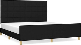 Rám postele bez matrace černý 160 x 200 cm textil 3125067