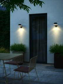 NOR 2418071003 Justina Solar venkovní nástěnné solární svítidlo černá - NORDLUX