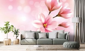 Tapeta něžná růžová magnolie - 150x100