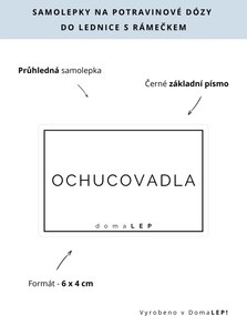 OCHUCOVADLA - Samolepka s rámečkem na dózy do lednice, 6 x 4 cm