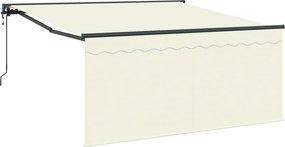 Stahovací markýza Krémová 350 x 250 cm Polyester a hliník 3330210