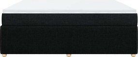 Box spring postel s matrací černá 200x200 cm textil 3285597