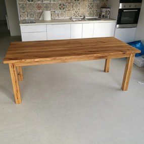 KULHÁNEK Masivní jídelní stůl z dubového dřeva Velikost desky: 180x80 cm