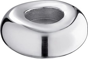 CHROME Svícen na čajovou svíčku 9 cm - stříbrná