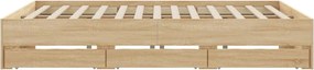 Rám postele se zásuvkami dub sonoma 180x200 cm kompozitní dřevo 3207254