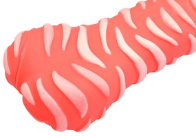 Gumová pískací hračka pro psy BONE 18 cm, růžová