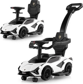 Costway 3 v 1 Lamborghini Push Car se světlomety a hudbou a – růžový