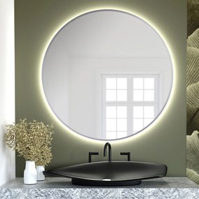 Smartwoods Bright zrcadlo 60x60 cm kulatý s osvětlením stříbrná 5904107900070
