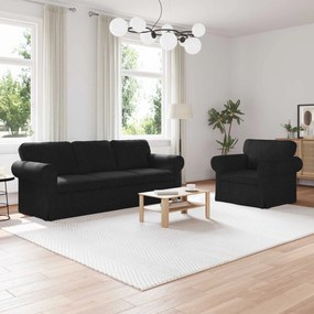Set pohovek 2 ks Černá textil 3407576