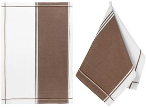 Bellatex Kuchyňská utěrka 1 ks 50x70 cm Pruh Hnědá,Bílá