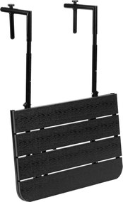 Závěsný balkónový stůl Aretto 60 cm černý
