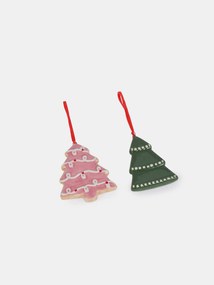 Sinsay - Vánoční ozdoby ve tvaru stromečků 2 pack - vícebarevná