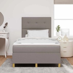 Postel s boxspringem s čelo Taupe 120 x 190 cm textil 3339606