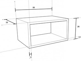 Noční stolek Kemp z masivního dřeva Dub