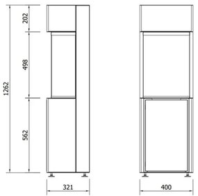 Planika Arcticon BEV - BIO krb na dálkové ovládání 126,2x40 cm 3,5kW