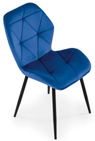 Jídelní židle Pelor, modrá / černá