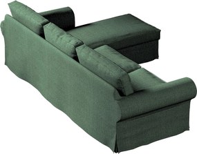 Potah na pohovku IKEA Ektorp 2-místná s lenoškou barva zelená látka pletený vzor